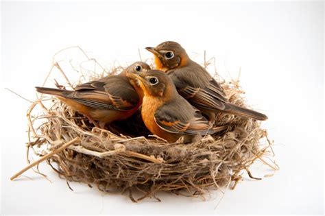 Premium AI Image A Group Of Birds Sitting In A Nest