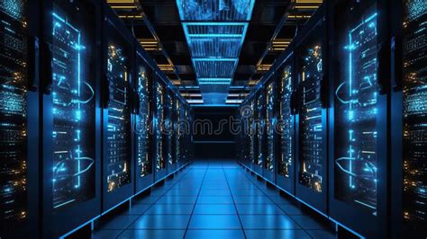 In The Depths Of Digital Transformation Server Racks Driving Neural Network Systems In A Modern