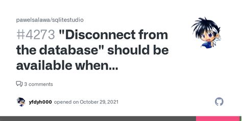 Disconnect From The Database Should Be Available When Database Has