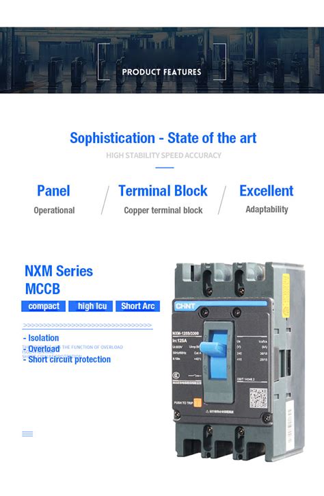 Chint NXM Molded Case Circuit Breaker 3 Pole 4 Pole NXM 63 125S 250S
