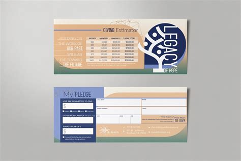Pledge Cards And Commitment Cards Church Campaign Design