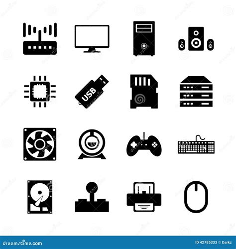 Computer Hardware Icon Stock Illustration Illustration Of Computer