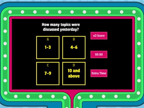 Inset Recap Questions Gameshow Quiz