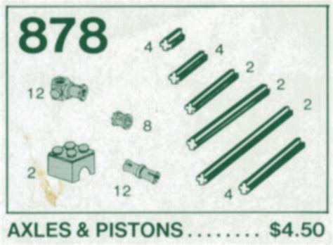Piston Parts 878 Lego Set Prices New Boxed Loose Values