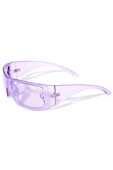 Persuasive Heart Sunglasses Purple Fashion Nova