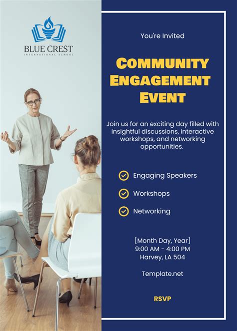 Free School Business Invitation Template To Edit Online