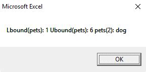Working With Array Variables Vba