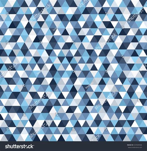 Triangle Pattern Seamless Vector Background Blue Stock Vector Royalty