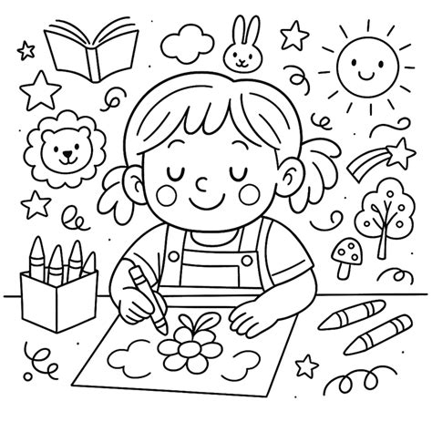 어린이용 무료 인쇄 가능한 색칠 페이지 Coloringbookai