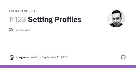 Setting Profiles · Issue 123 · Eveipheve Iph · Github