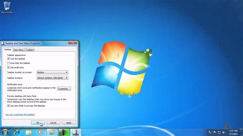 How To Move The Taskbar And Resize Windows 7 Youtube