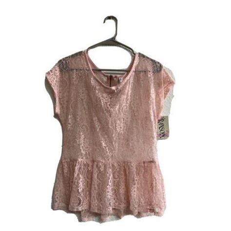 Ransom Womens Pink Floral Print Sheer Lace Top Size Depop