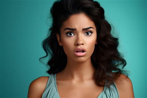Premium Ai Image Surprised Attractive Young Adult Latin American