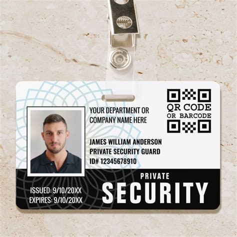 Personalized Security ID Badge With Fully Customizable Text Badge