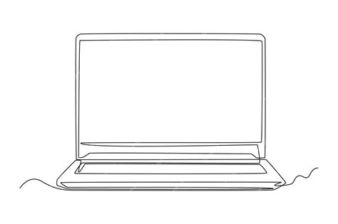 Premium Vector Single One Line Drawing Laptop For Coding Programming Code Concept Continuous
