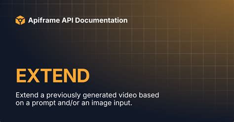 extend apiframe api documentation