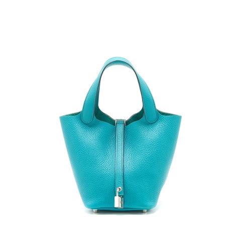 Hermes Picotin 18 Lock Bag 7f Blue Paon Shw Ateléra