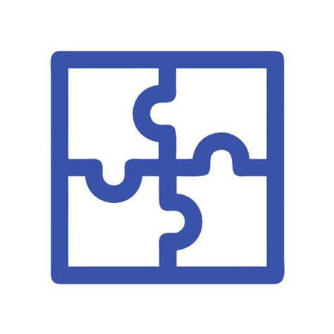 Una Pieza De Puzzle Azul Con Un Cuadrado Azul Que Tiene Un Rompecabezas