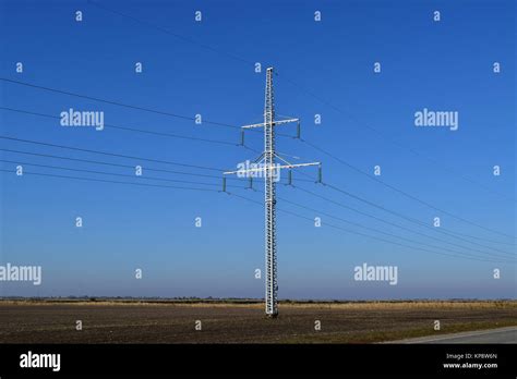 Power Line Support Stock Photo Alamy