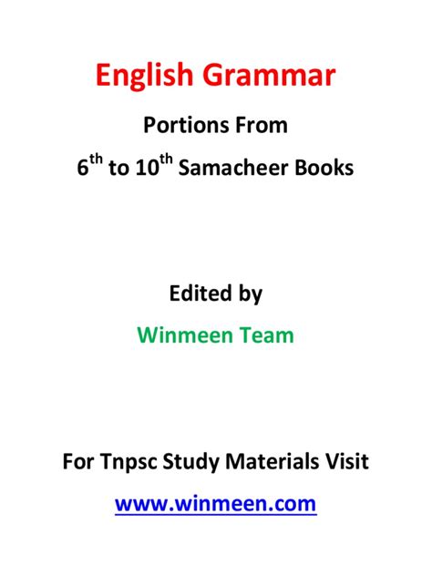 English Grammar Winmeen Pdf English Language Noun