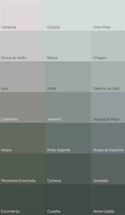 50 Shades Of Gray Color Chart