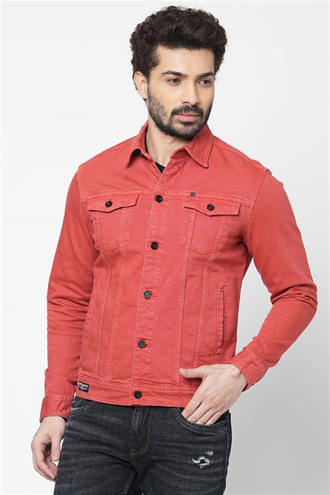 Rust Full Sleeve Cotton Jacket Rookies