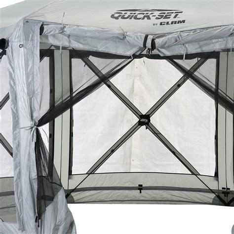 Clam Quick Set Pavilion X Portable Outdoor Canopy Shelter Gray Lupon