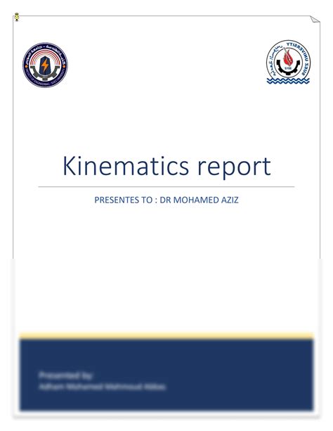 SOLUTION Kinematic Diagram Analysis And Solution Studypool