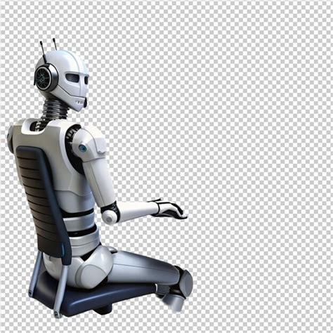 Premium Psd A Robot Facing Server Computer