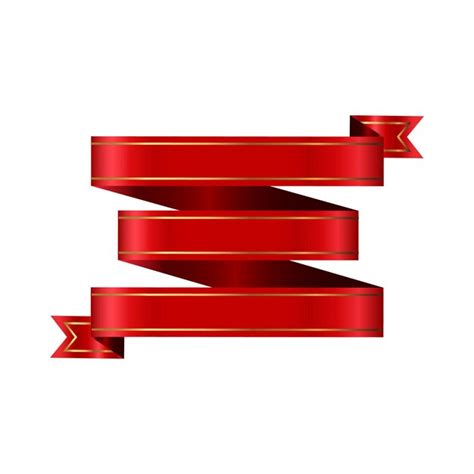 Plantilla De Banner De Cinta Roja Vector Premium