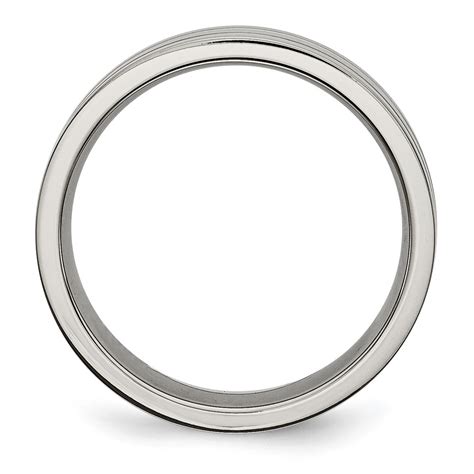 Chisel Titanium Brushed Center Grooved Band Jcs Jewelry And Repair