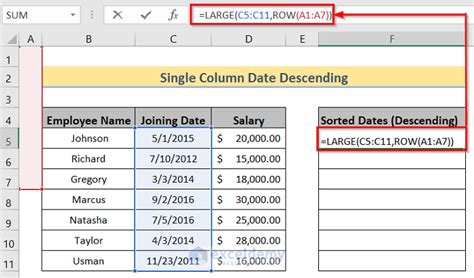 how to sort data in excel using formula 2 easy methods