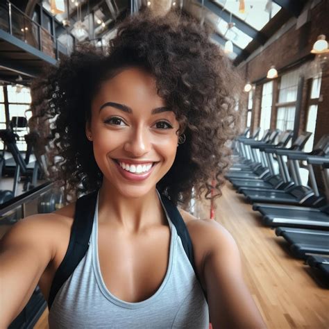 Premium Photo Young Smiling African American Beauty Girl Taking