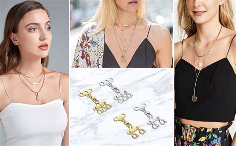 2 Pieces Necklace Layering Clasps 14k Real Gold Plated And