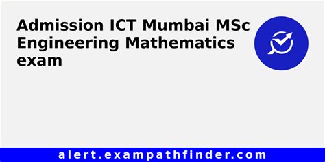 Ict Mumbai Msc Engineering Mathematics All Latest Notifications Exam