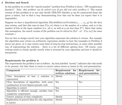 Solved Decision And Search In This Problem We Revisit The