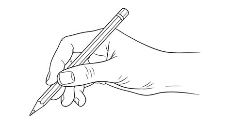 Hand Holding Pencil Drawing Sketch 71509143 Vector Art At Vecteezy