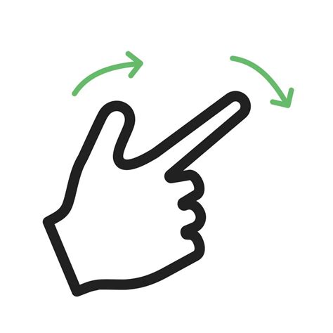 Rotate Right Line Green And Black Icon 9701007 Vector Art At Vecteezy