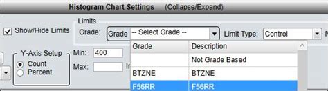 Histogram Chart Settings