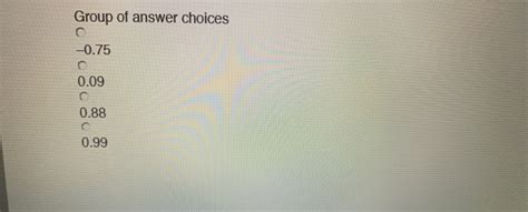Solved 13 The Four Correlation Coefficients For The