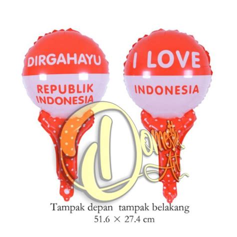 Jual Balon Foil Bulat Pentung Merah Putih Balon Hut Ri Balon 17