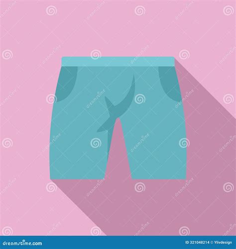 Vector Illustration Of Blue Shorts On Pink Background Stock Vector