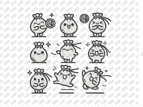 복주머니 한가위 추석 설날 기념일 이벤트 용돈 토퍼 상업용 소소리