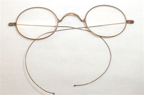 Antique Silver Gold Spectacles 1800s Over The Counter Steel Readers