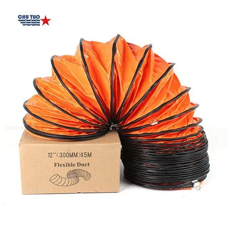 Spiral Type 300mmx10mtr Air Ducts Pvc Flexible Duct Ventilation Tube