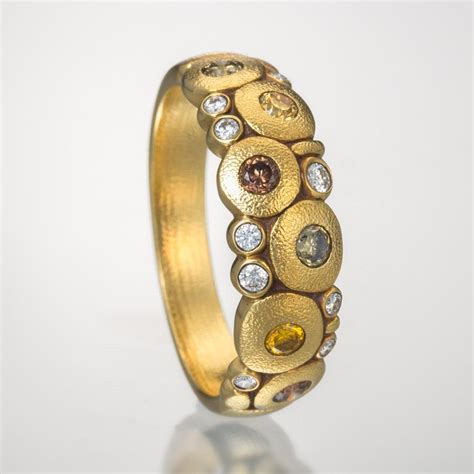 Customizable Alex Sepkus Candy Dome Ring With Natural Color Diamonds
