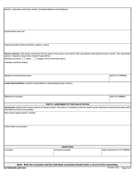Da Form 4856 Download Fillable Pdf Or Fill Online Developmental