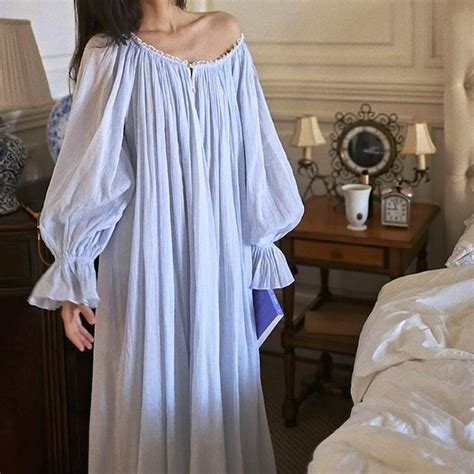 Vintage Cotton Pure Nightgown Soft Victorian Gowns Edwardian Chemise