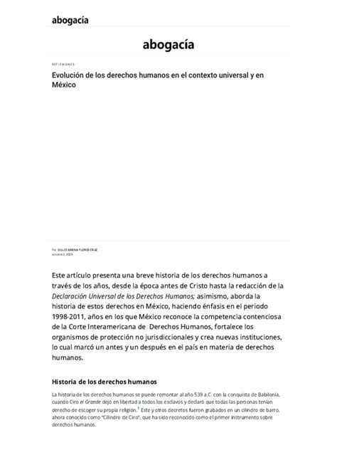 Evolución De Los Derechos Humanos Pdf Derechos Humanos Naciones