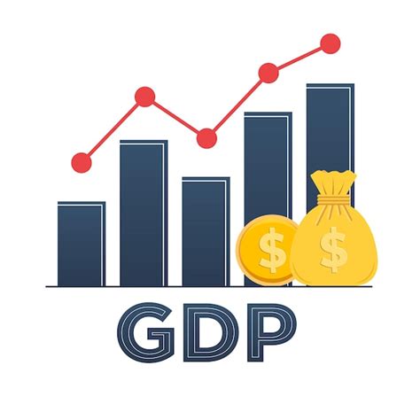 Premium Vector Gdp Or Gross Domestic Product Concept With Financial Graph Vector Illustration